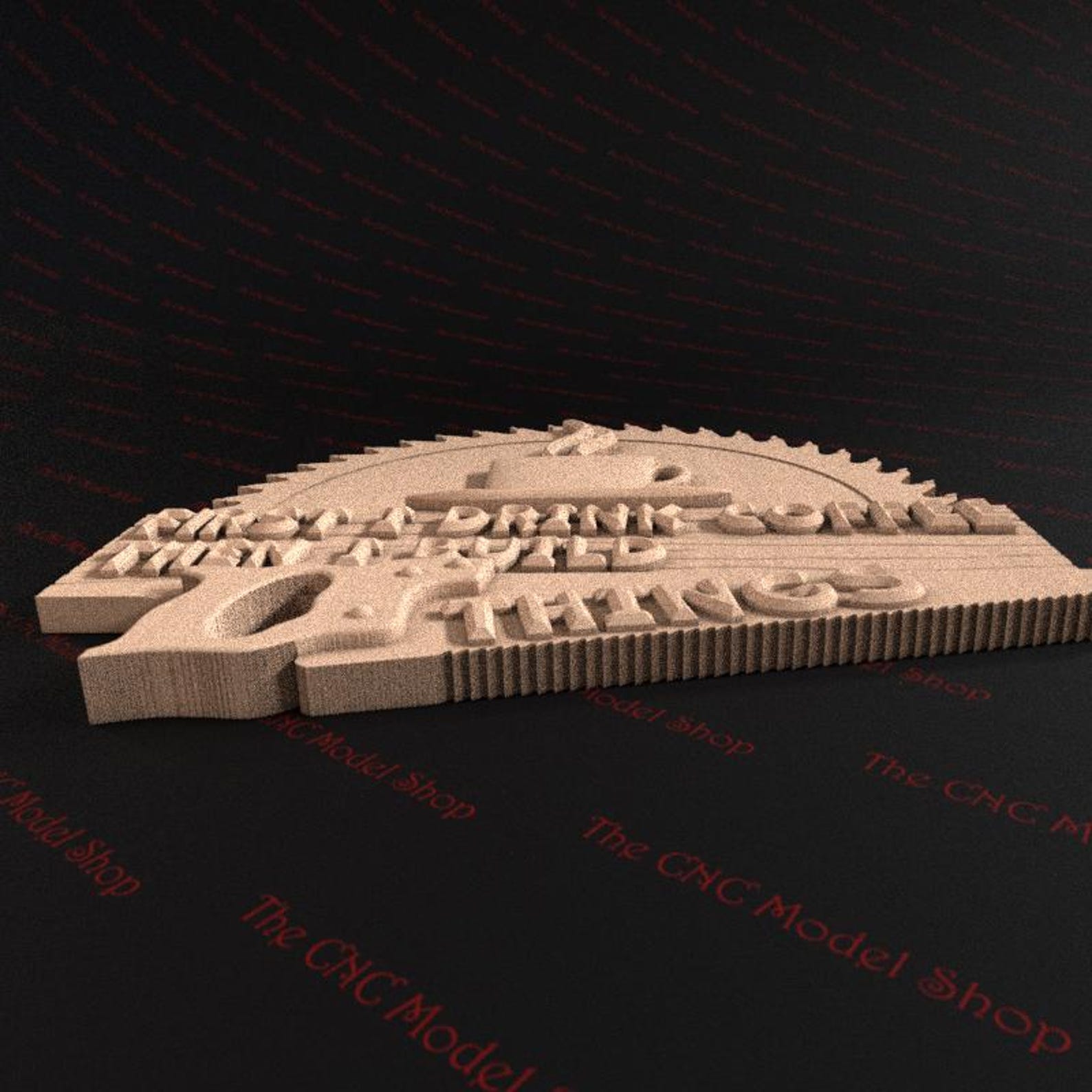First I Drink Coffee, Then I Build Things, 3D STL Relief File for CNC ...