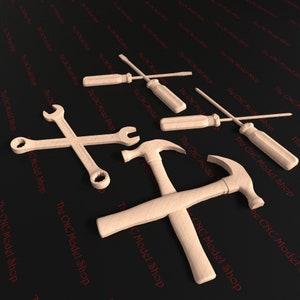 Relief STL Files for CNC Router Carving - My Garage Tool Pack #1 (8 ...