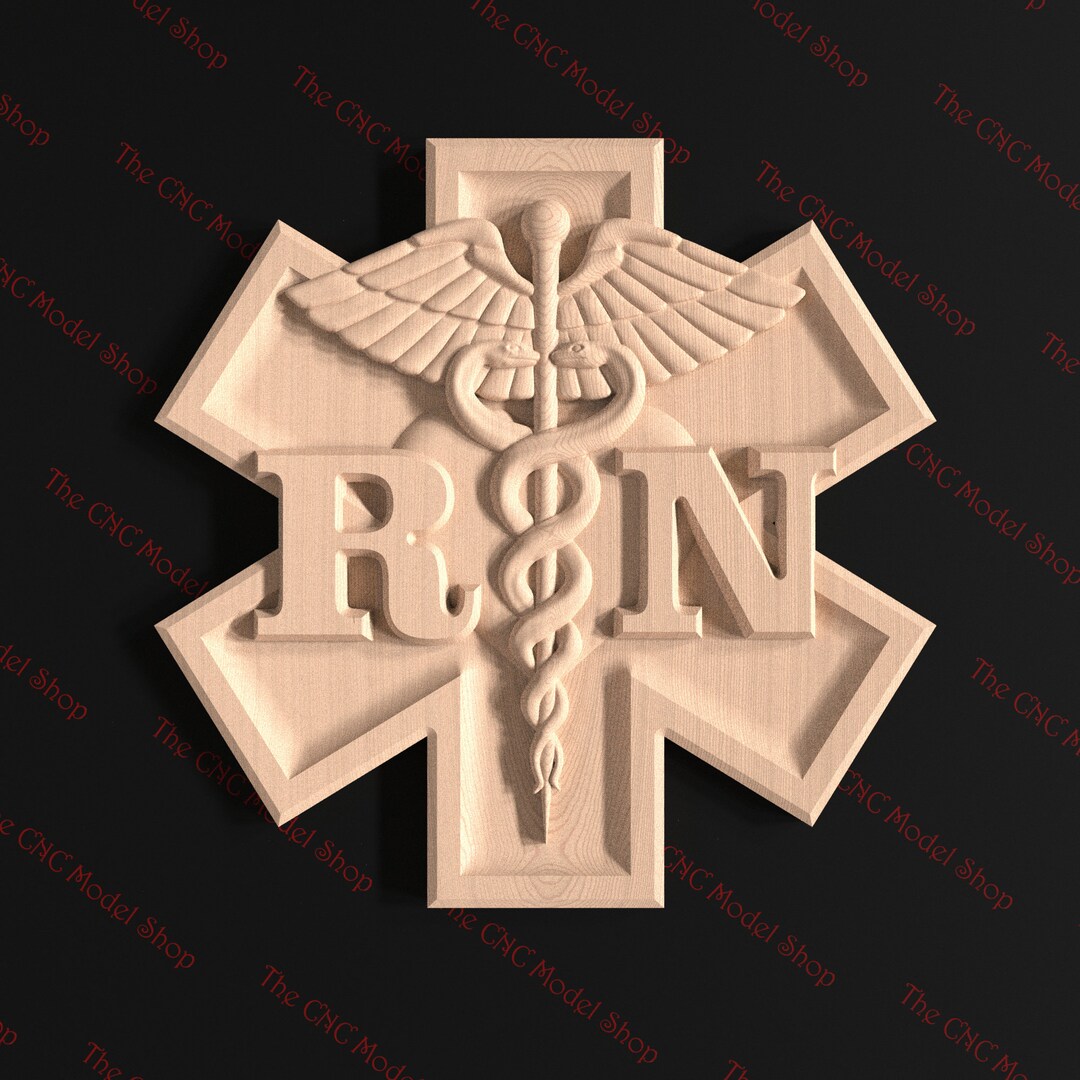 3d Relief STL File of an RN Wall Art Plaque for Cnc Router Carving - Etsy