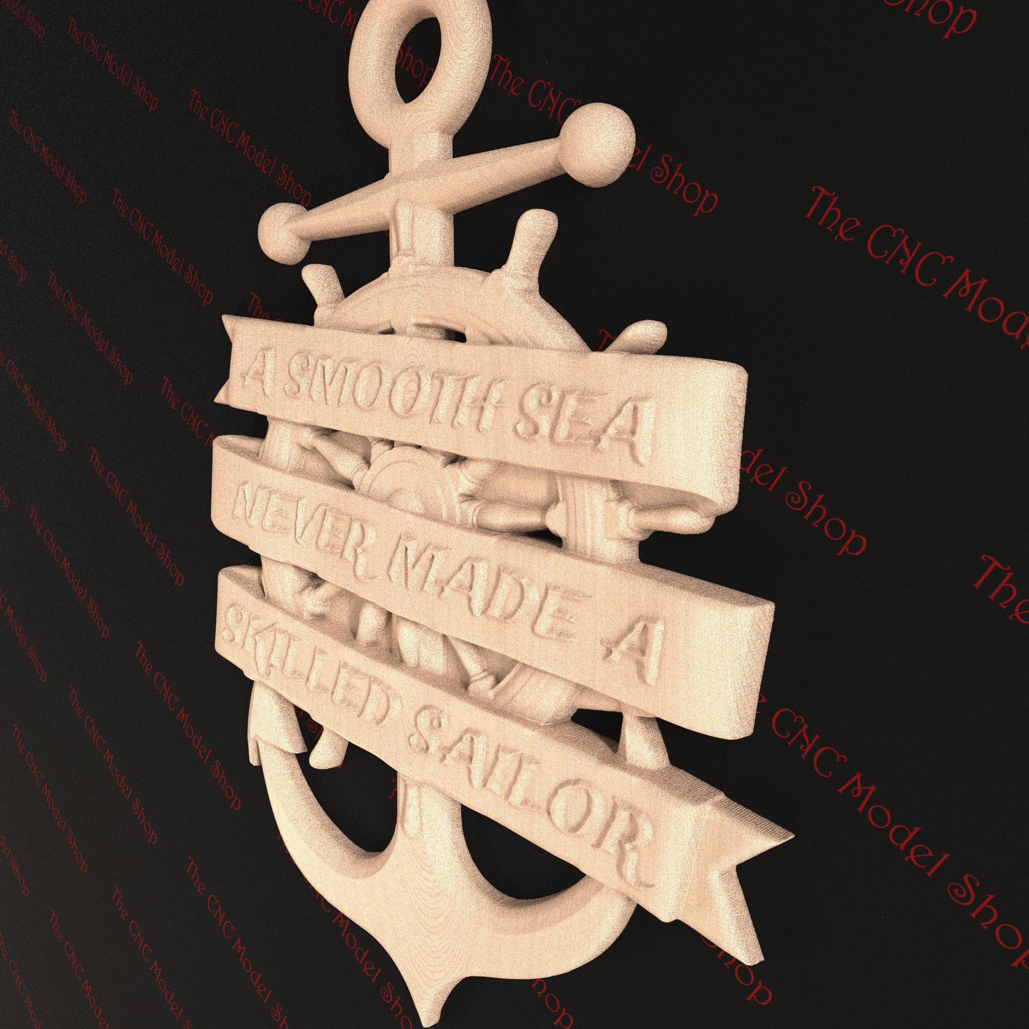 Nautical Sign: A Smooth Sea... 3d .stl Relief CNC Router File - Etsy
