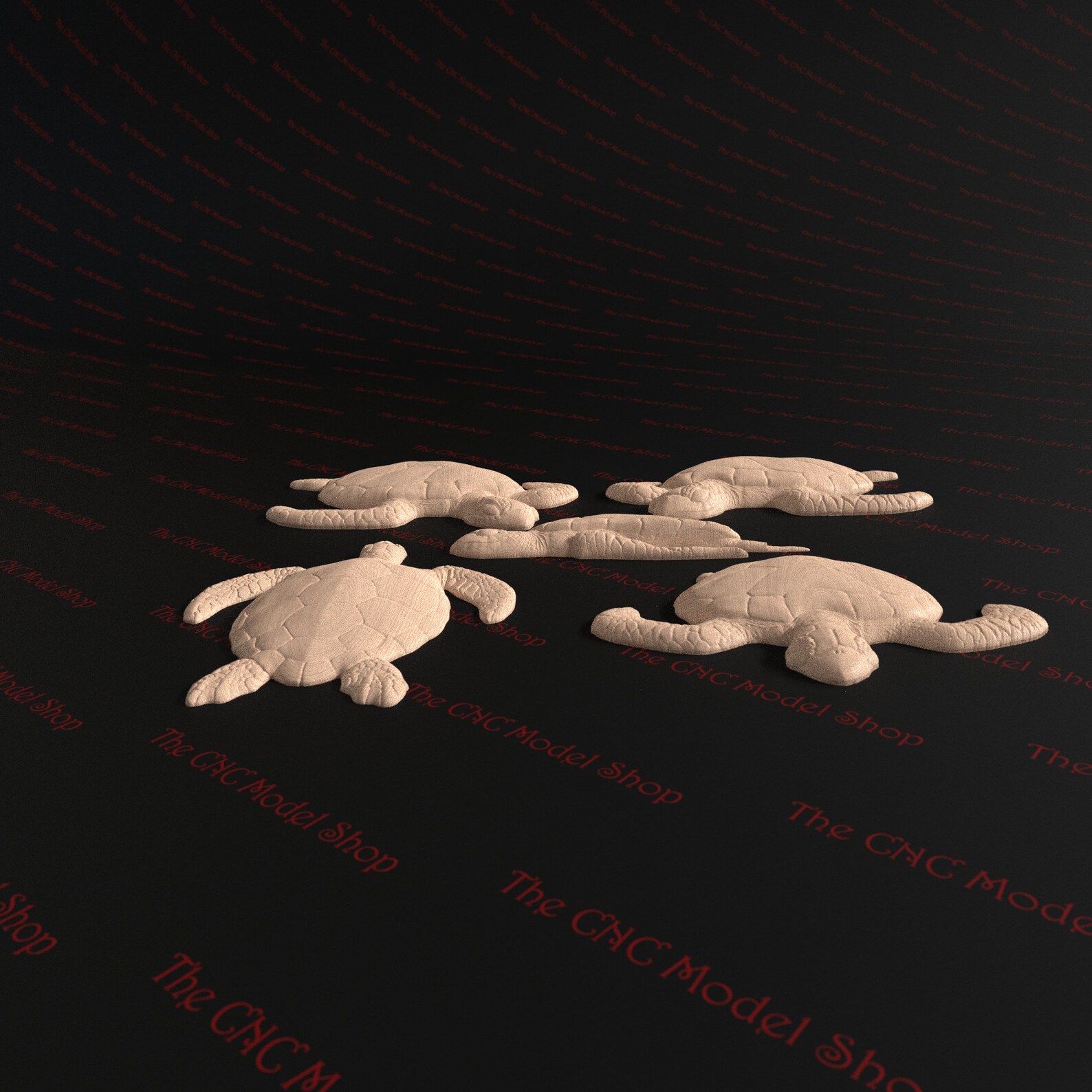 3D Relief STL Files of a Sea Turtle includes 5 Models - Etsy