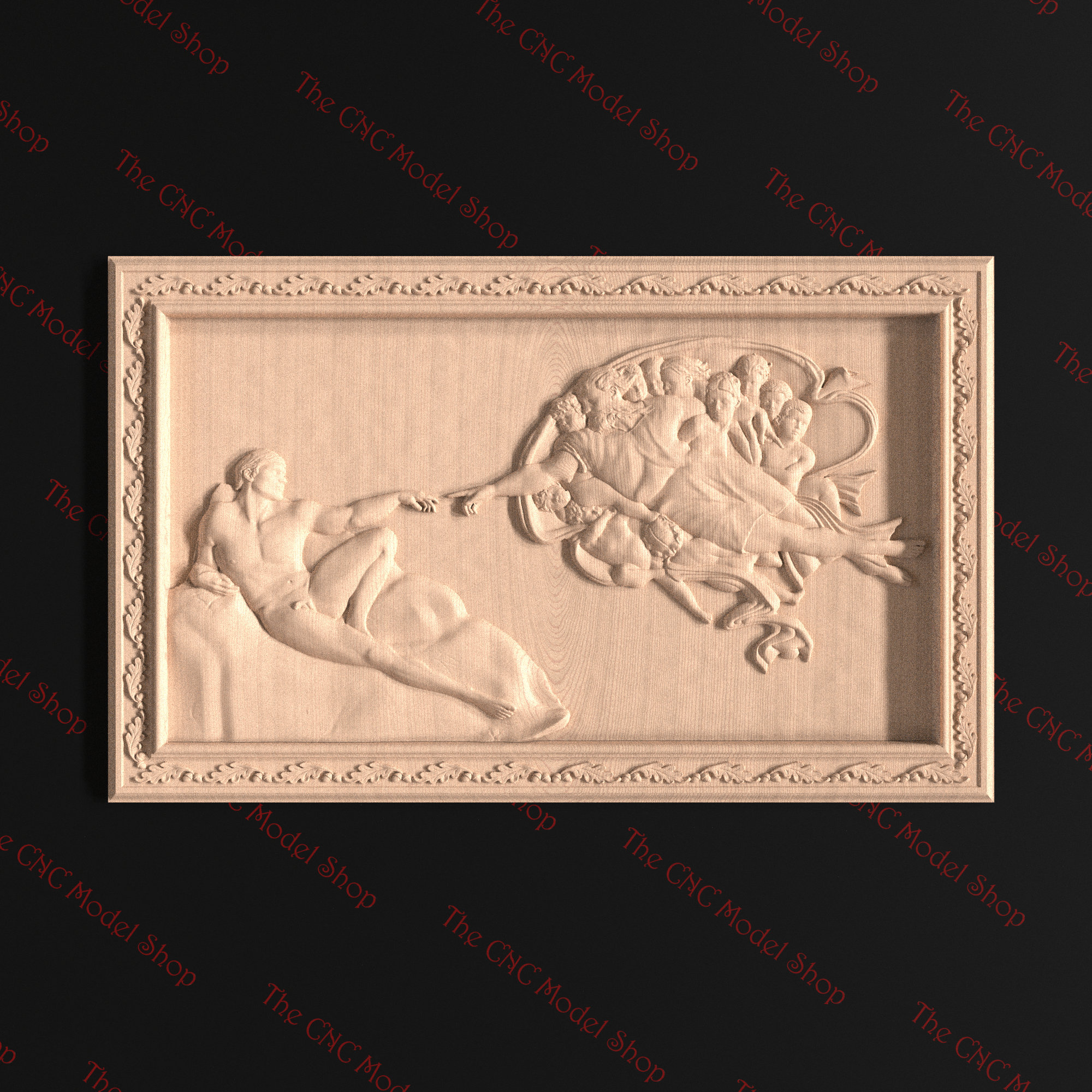 3D STL Relief of the Creation of Adam for CNC Carvcing - Etsy