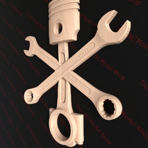 Piston X Wrenches, 3D Relief STL File for CNC Router Carving - Etsy
