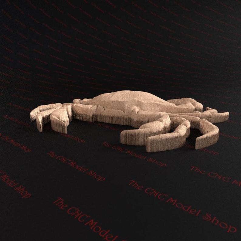 Blue Crab 3D Relief STL File for CNC Router Carving or 3D Resin ...