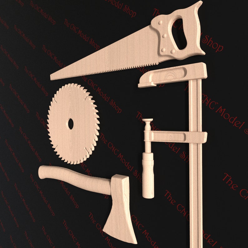Relief STL Files for CNC Router Carving My Garage Tool Pack - Etsy