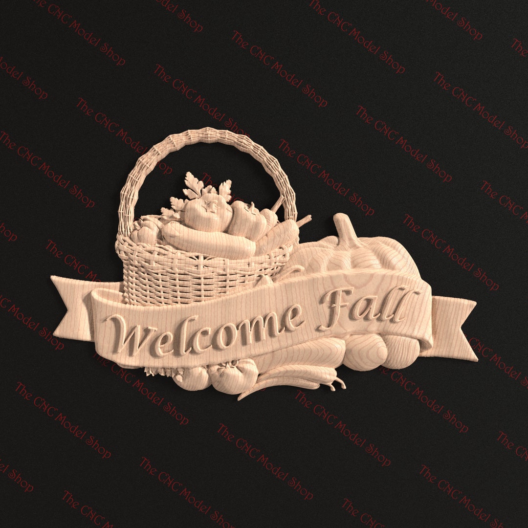 2 Pcs. 3D STL File of Welcome Fall Sign for Cnc Carving, Engraving - Etsy