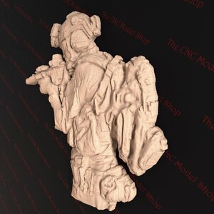 3D STL Relief CNC Router File of a Soldier for CNC Carving - Etsy