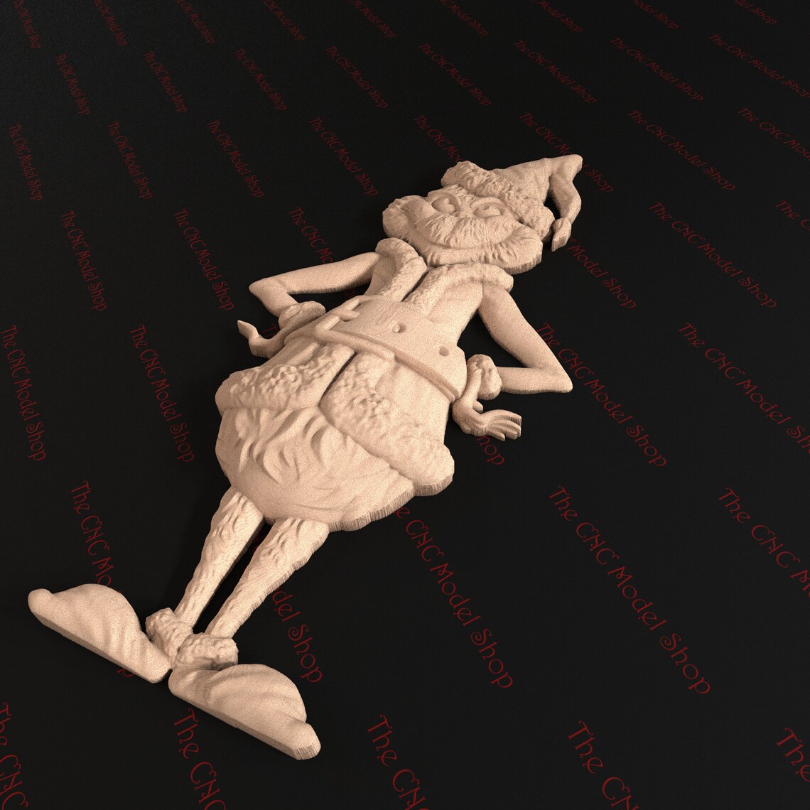 3D STL Relief File of a Holiday Christmas Character for Cnc Carving ...
