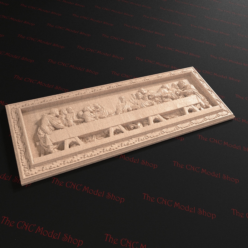 Buy 3d Relief STL File of the Last Supper for CNC Carving Online in ...