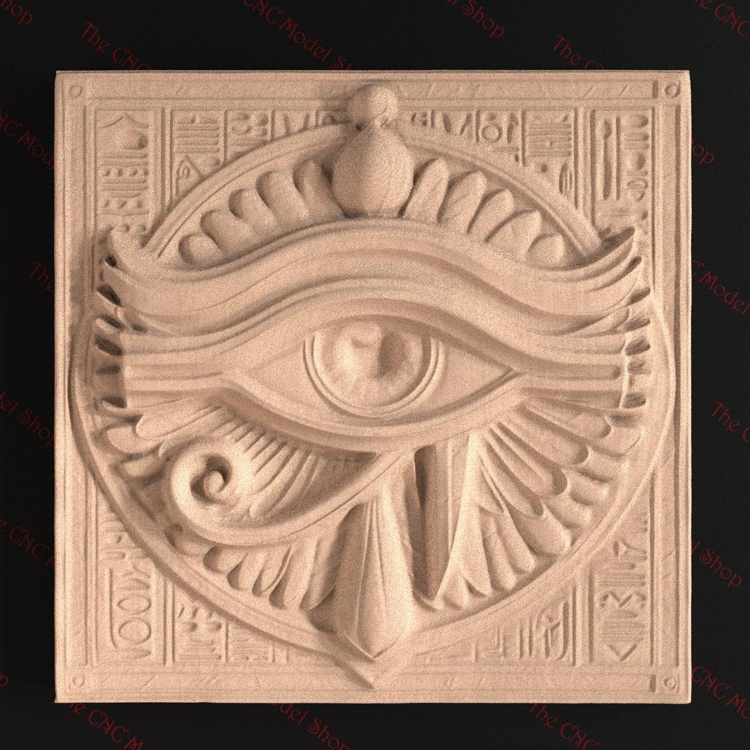 Egyptian Eye of Horus Wall Art, 3d Stl Relief File for Cnc Router ...
