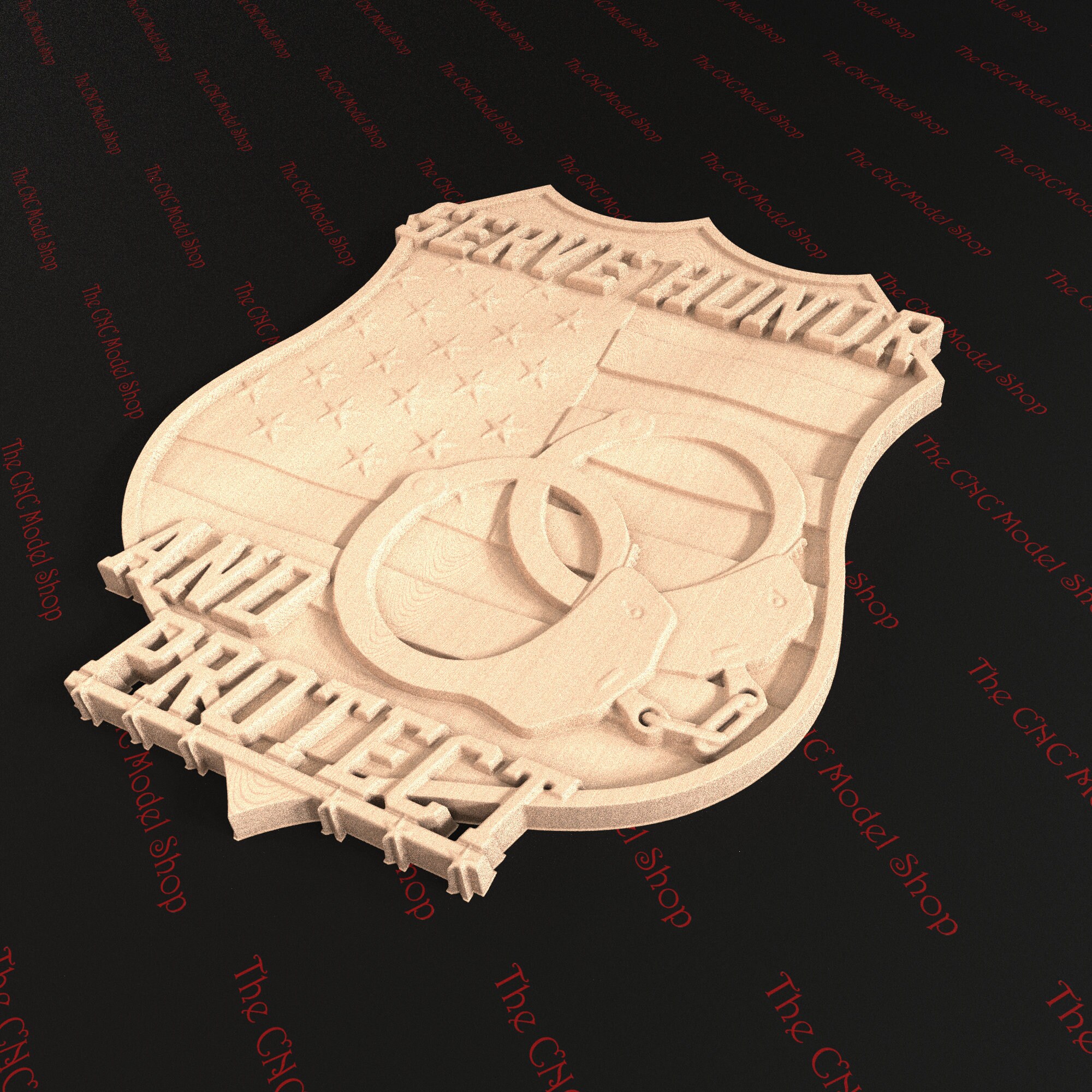 Police Wall Art Serve Honor and Protect 3d .stl Relief File - Etsy