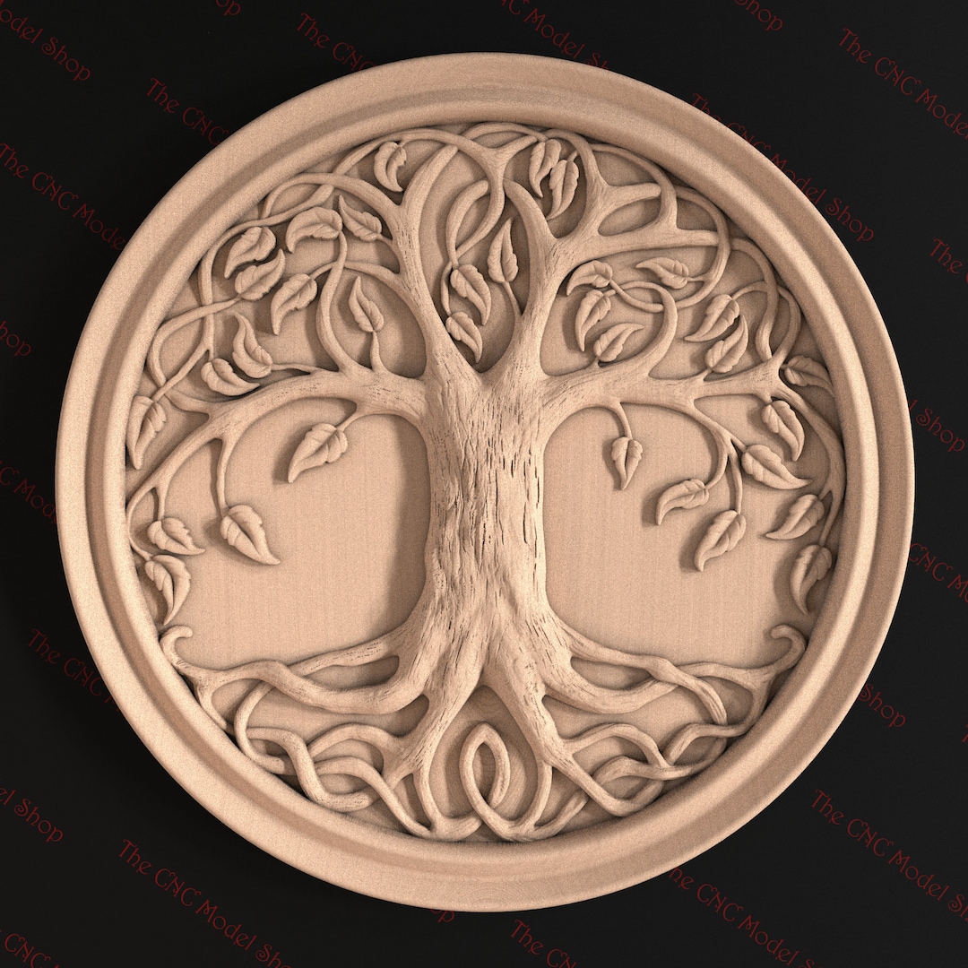 Tree of Life, 3D Relief STL File for CNC Router Carving / Engraving - Etsy