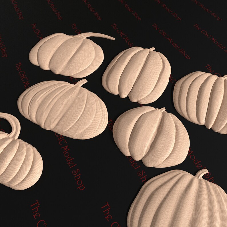 3D Relief STL File Fall Pumpkin Pack 1 for CNC Router Carving - Etsy