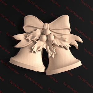 Christmas Bells, 3D Relief STL File for CNC Relief Carving or 3d ...