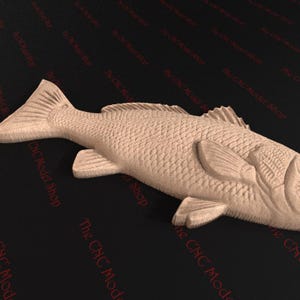 Realistic Redfish 3D Relief STL File for CNC Router Carving or 3D Resin ...