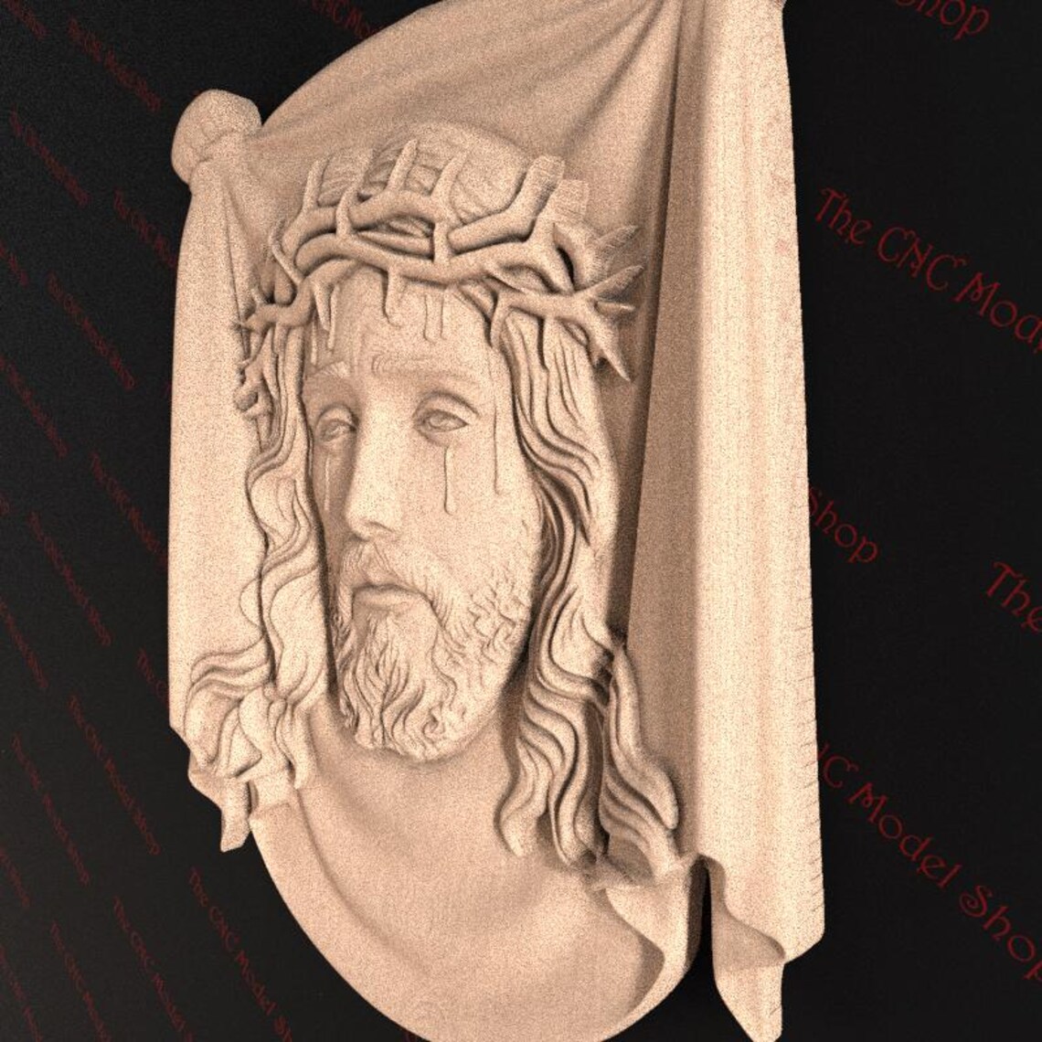 Veil of Veronica 3D Relief STL File for CNC Router Carving or 3D Resin ...