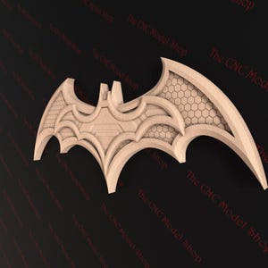 Bat Logo, Emblem, 3d STL Relief File for CNC Router Carving, Engraving ...