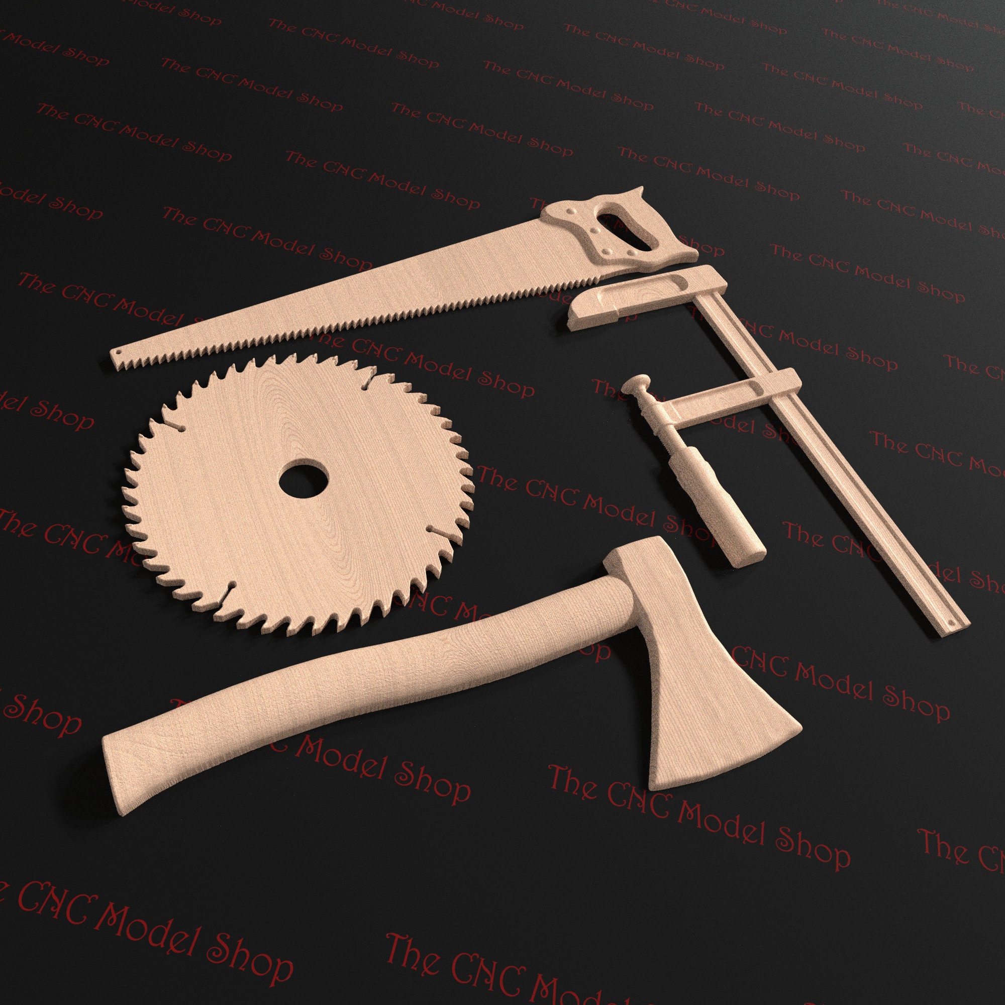 Relief STL Files for CNC Router Carving My Garage Tool Pack - Etsy