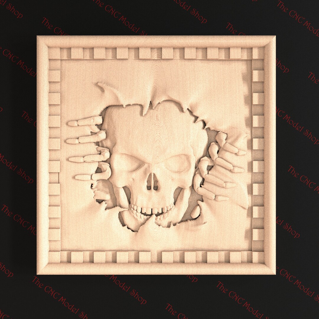 Skeleton Breaking Through, 3d Stl Relief File for Cnc Router Carving ...