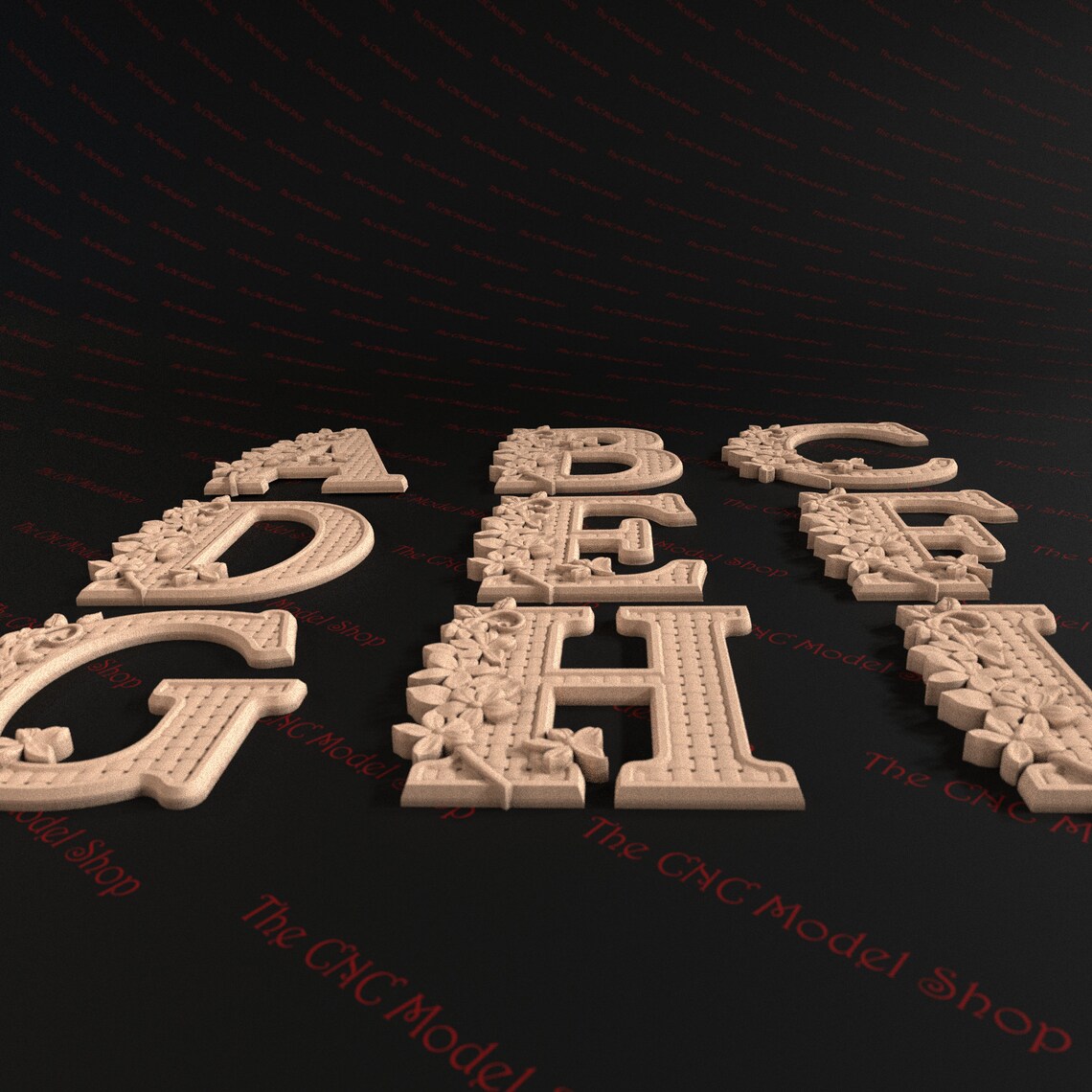 26 Pcs. 3D Relief STL File for CNC of All Letters in the - Etsy