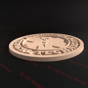 EMT Sign, 3d .stl Relief CNC Router File for Cnc Carving, Engraving or ...