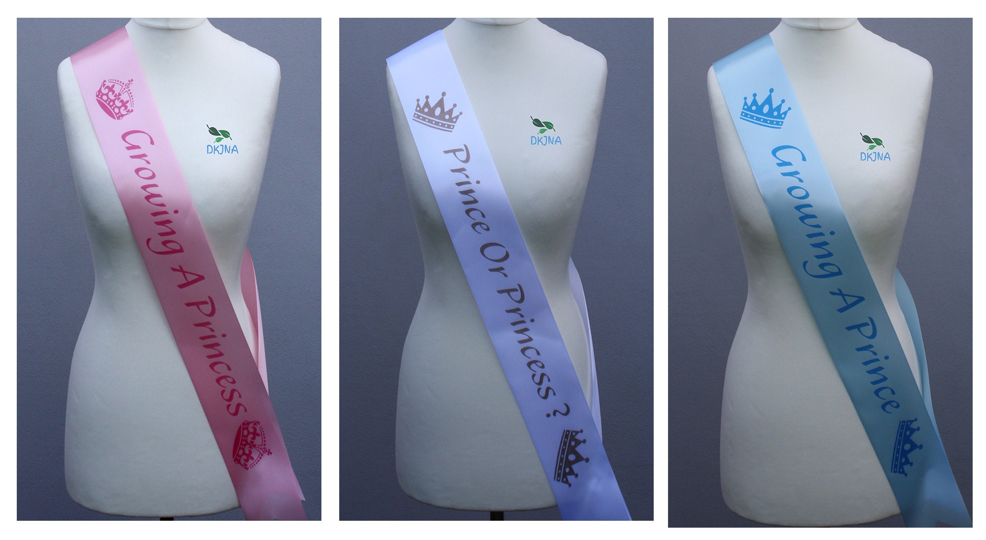 Gender Revel Sash Boy or Girl Growing a Prince/ Princess - Etsy UK