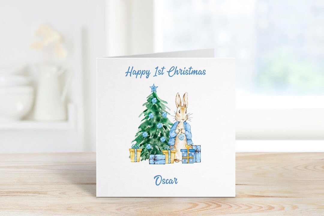 First Christmas Card, Happy 1st Christmas, Babies 1st Xmas, Peter ...