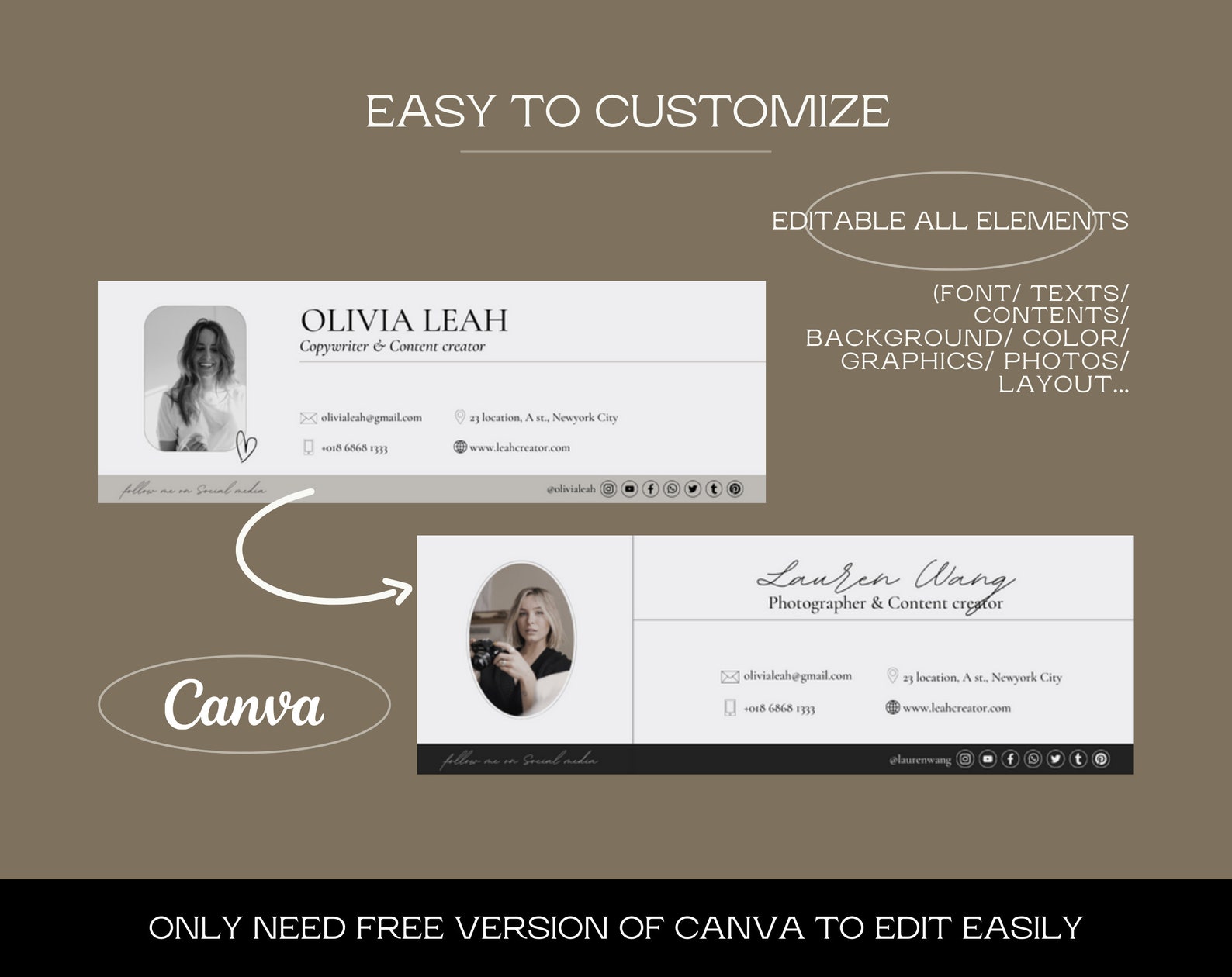 02 Modern | Minimal Gmail Email Signature Design Template, Email ...