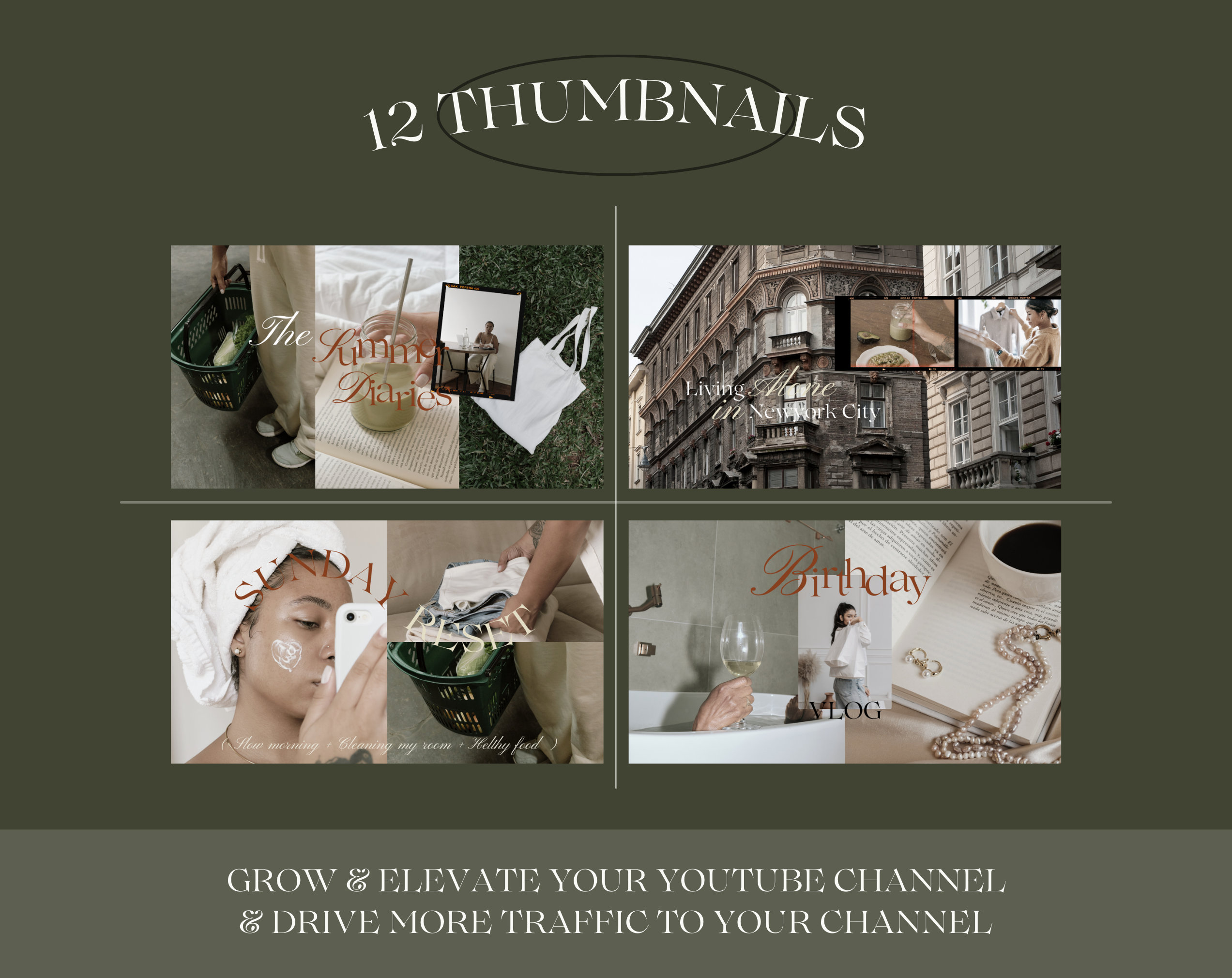 Minimalist Youtube Thumbnail Templatei Youtube Channel Kit| Youtube ...