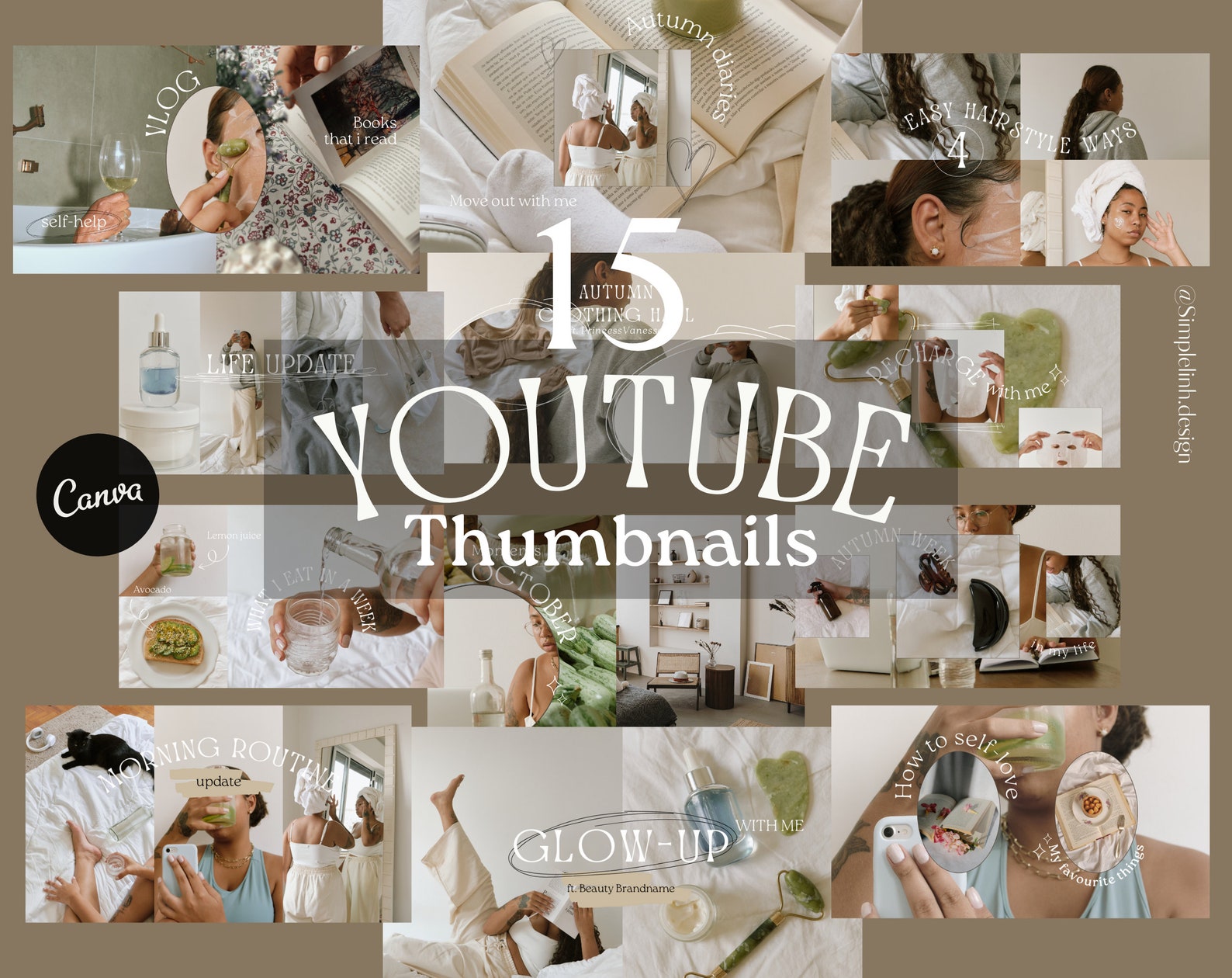Modern Youtube Thumbnail Template Kit | Personalized Youtube Thumbnails ...