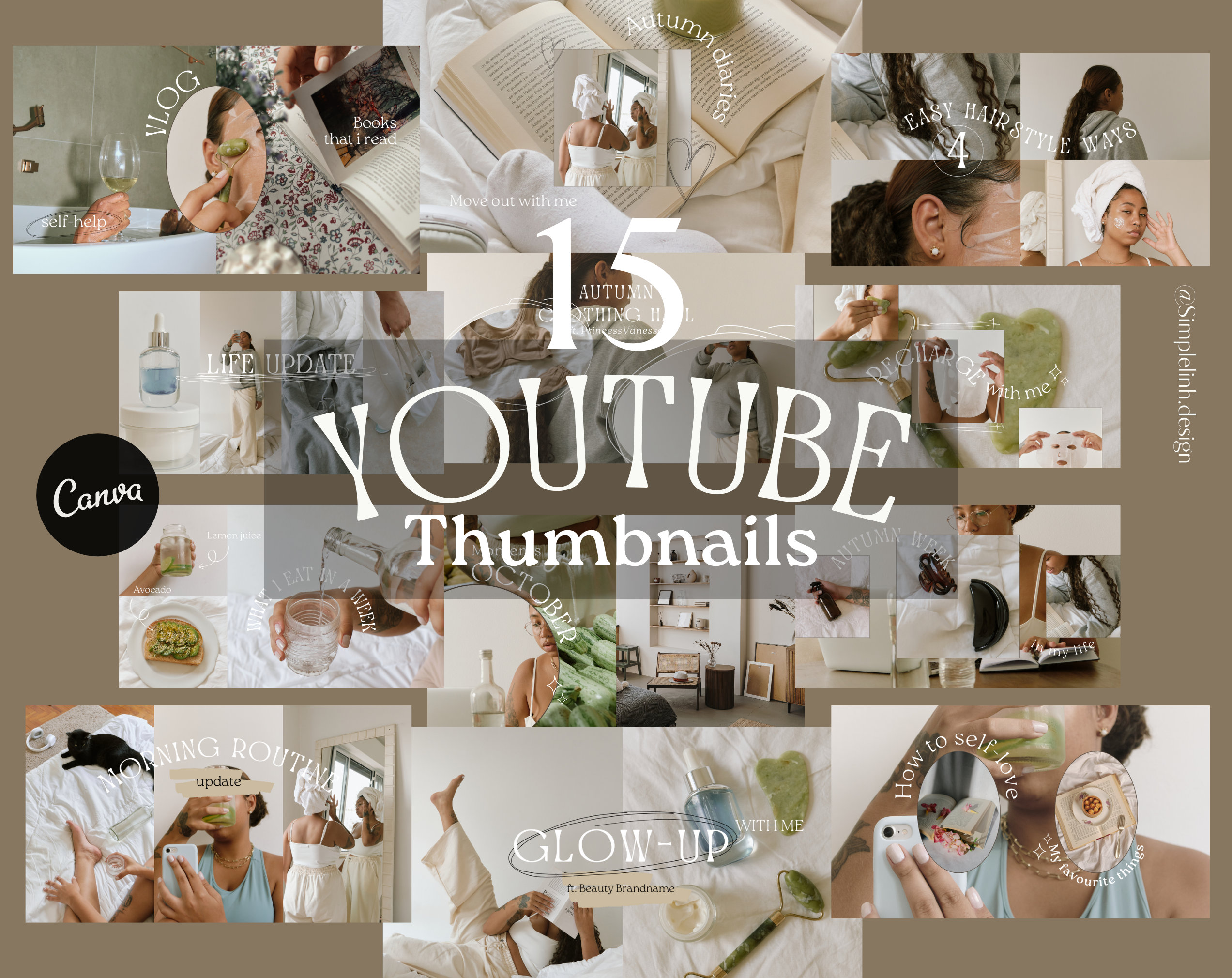 Modern Youtube Thumbnail Template Kit | Personalized Youtube Thumbnails ...