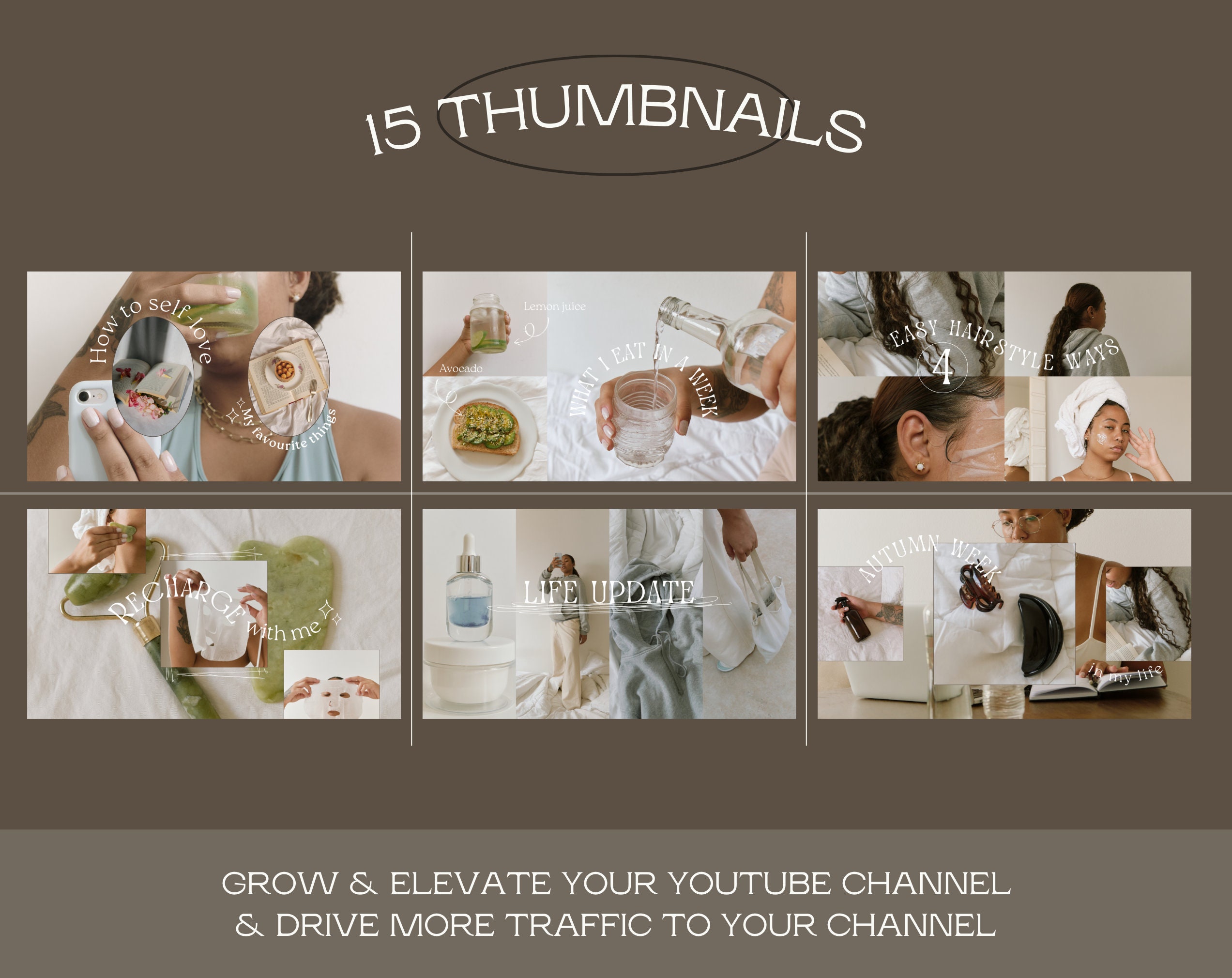 Modern Youtube Thumbnail Template Kit | Personalized Youtube Thumbnails ...