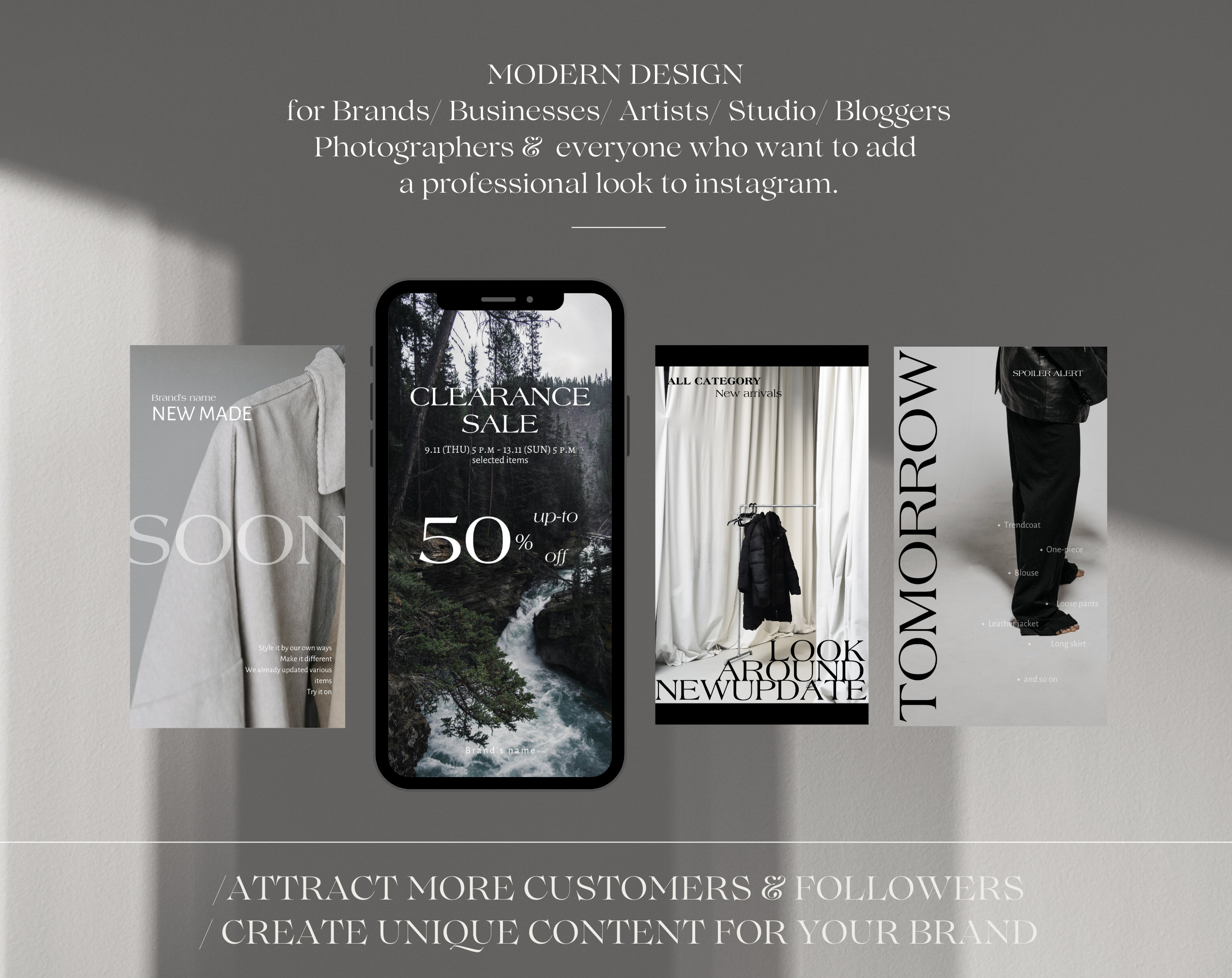 60 Minimalist Modern Instagram Template Canva Instagram - Etsy
