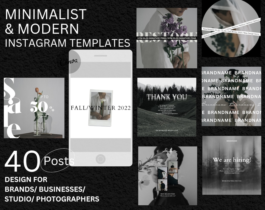 40 Minimalist & Modern Instagram Post Templates I Canva Instagram ...