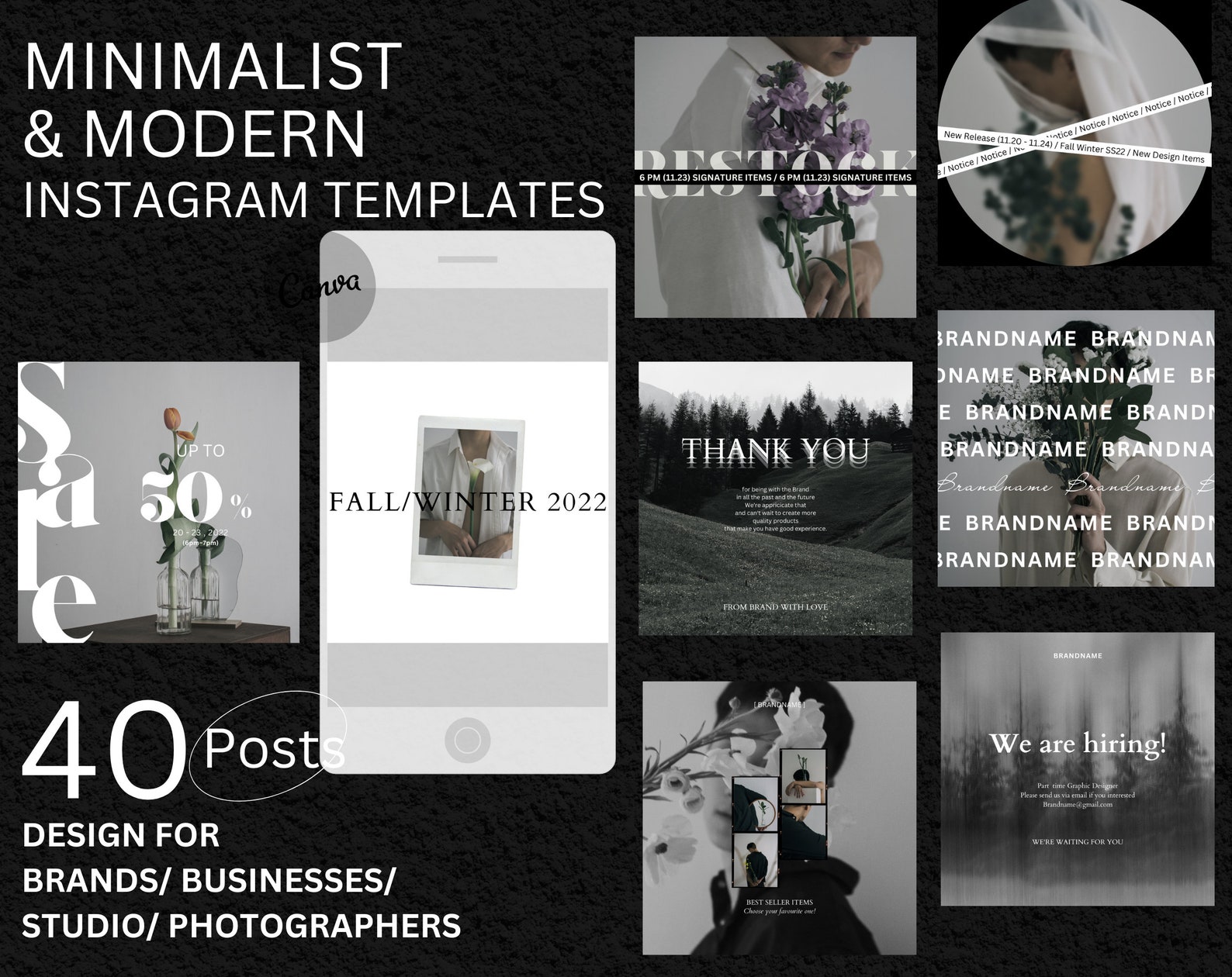 40 Minimalist & Modern Instagram Post Templates I Canva Instagram ...
