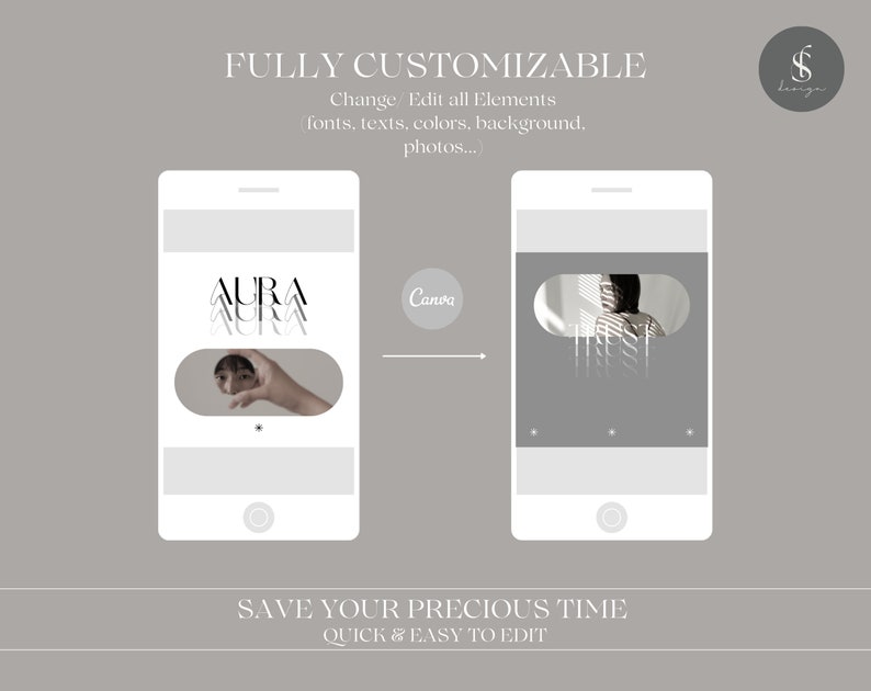 35 Modern I Elegant Instagram Post Templates for Canva| Minimal ...