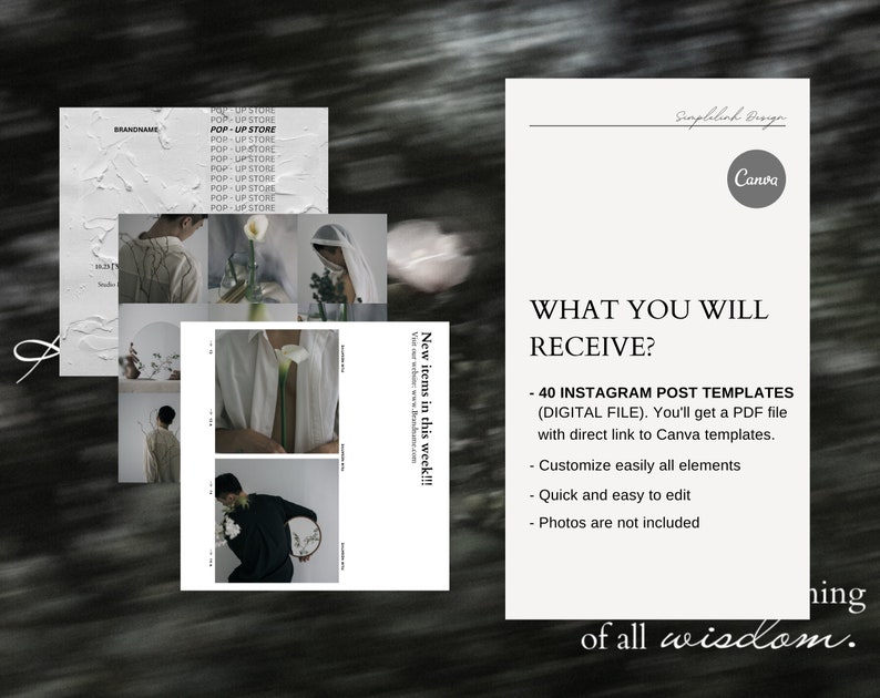 40 Minimalist & Modern Instagram Post Templates I Canva Instagram ...