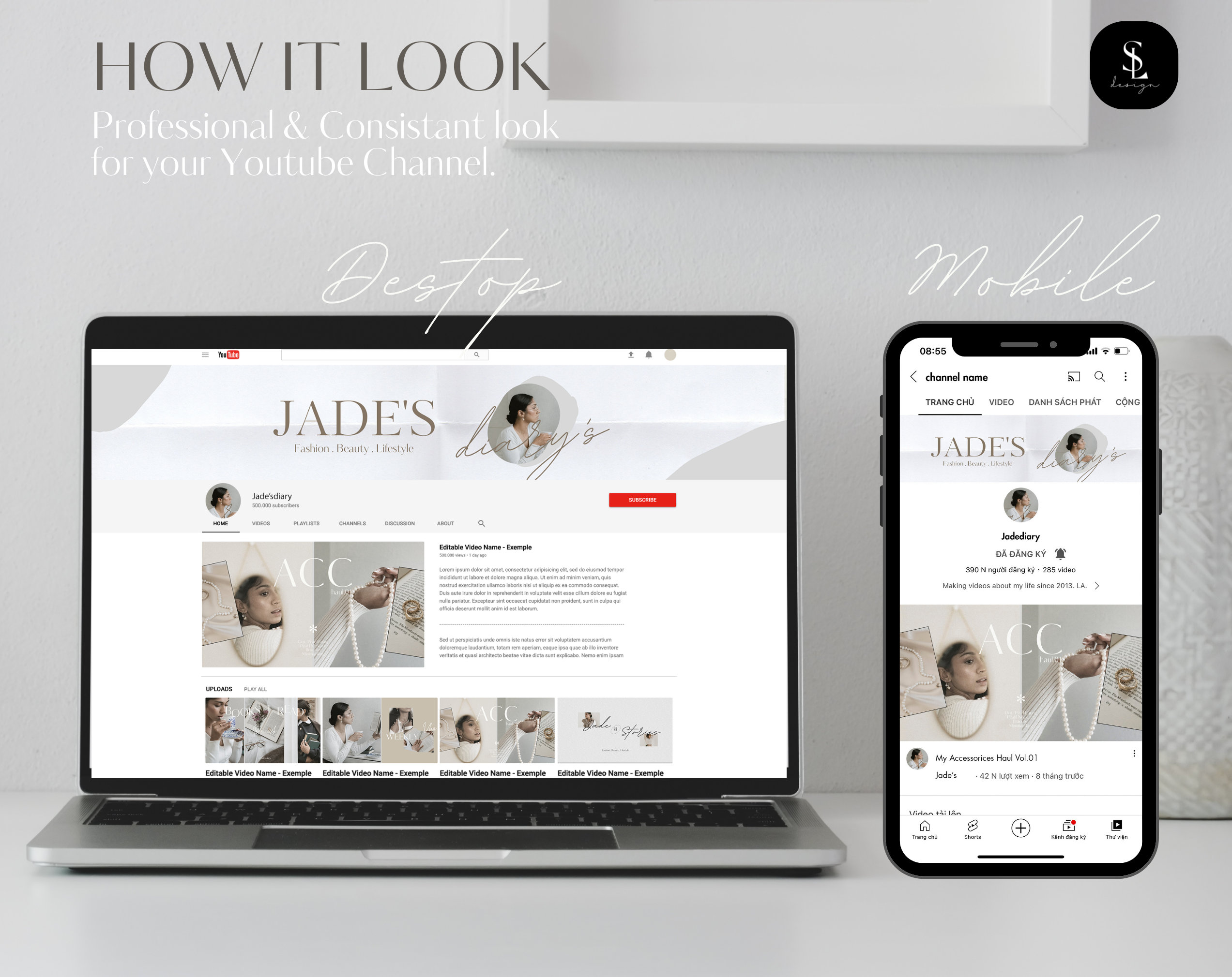 Modern & Minimal Youtube Channel Kiti Youtube Brandingi Animated Intro ...