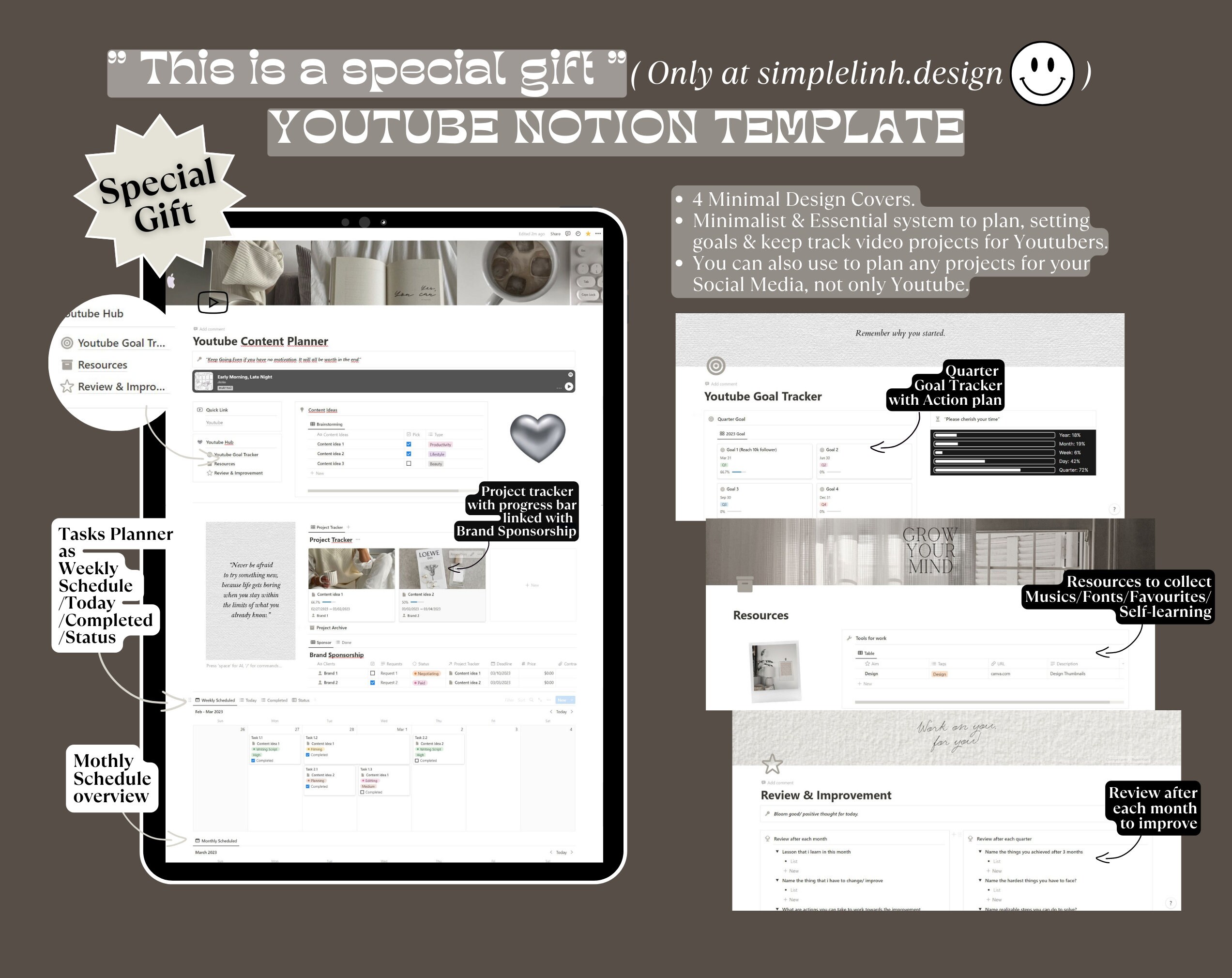 Minimalist Youtube Thumbnail Templatei Youtube Channel Kit| Youtube ...