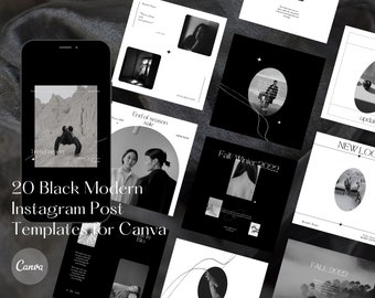Dark Instagram Post Template - Etsy