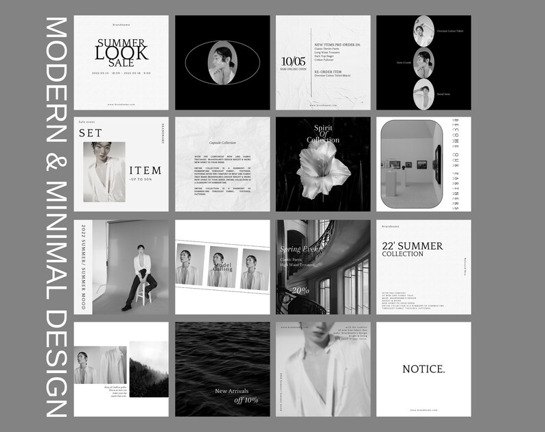 30 Minimal Instagram Post Templatei Canva Instagram Feed - Etsy