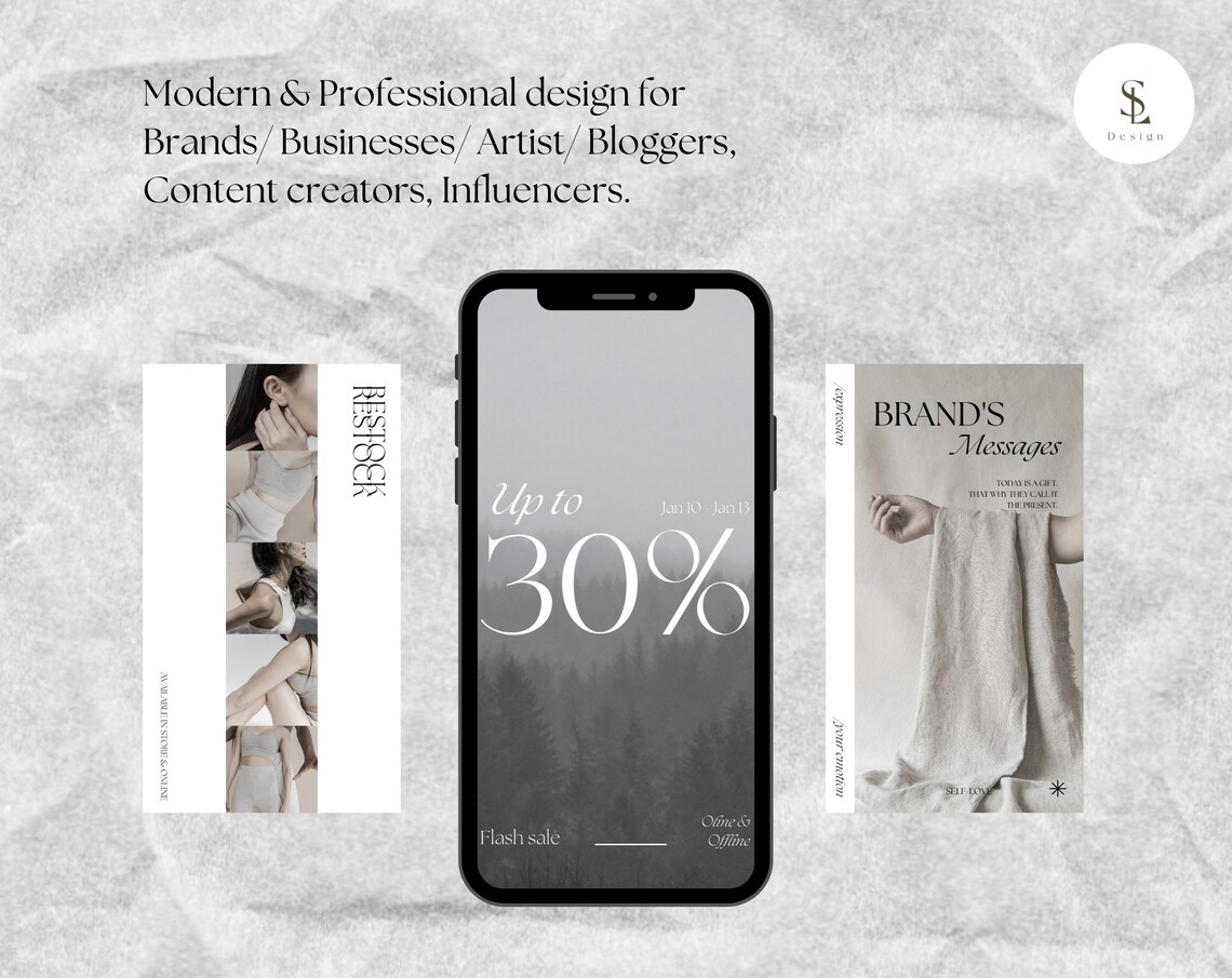 35 Modern I Elegant Instagram Story Templates for Canva - Etsy