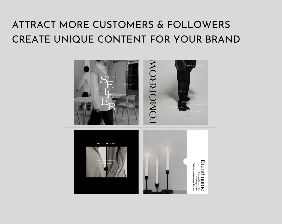 30 Minimalist & Modern Instagram Post Templates I Canva - Etsy