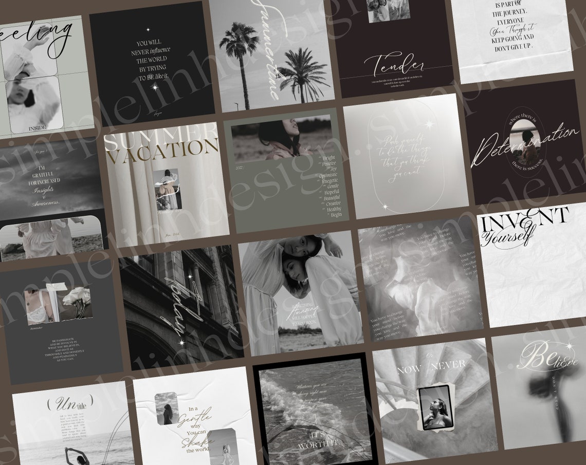 75 Modern Instagram Post Templates, Professional Instagram Feed ...