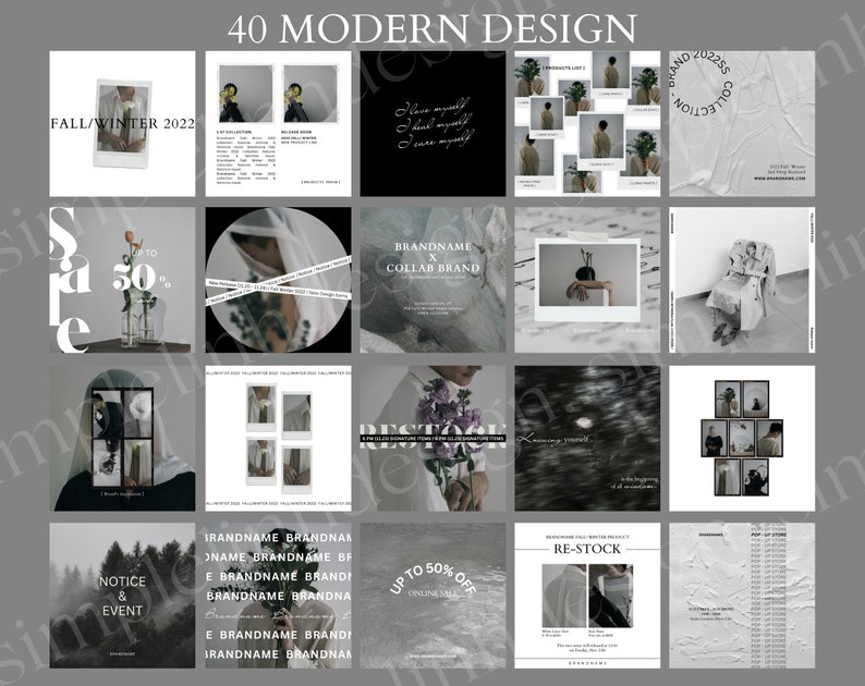 40 Minimalist & Modern Instagram Post Templates I Canva Instagram ...