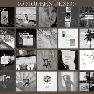 40 Modern Instagram Post Templates, Instagram Feed Template Editable in ...