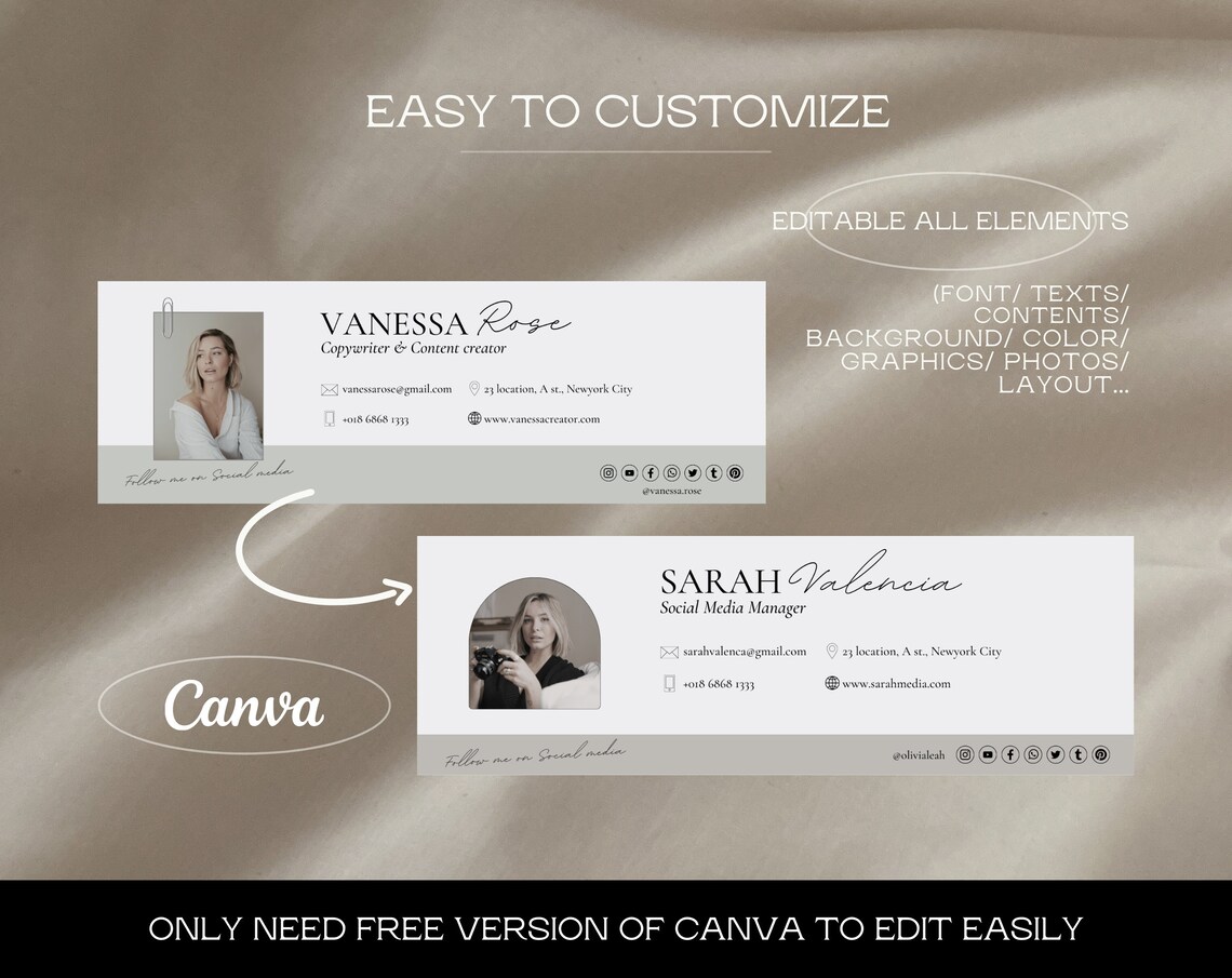 02 Modern | Minimal Gmail Email Signature Design Template, Email ...