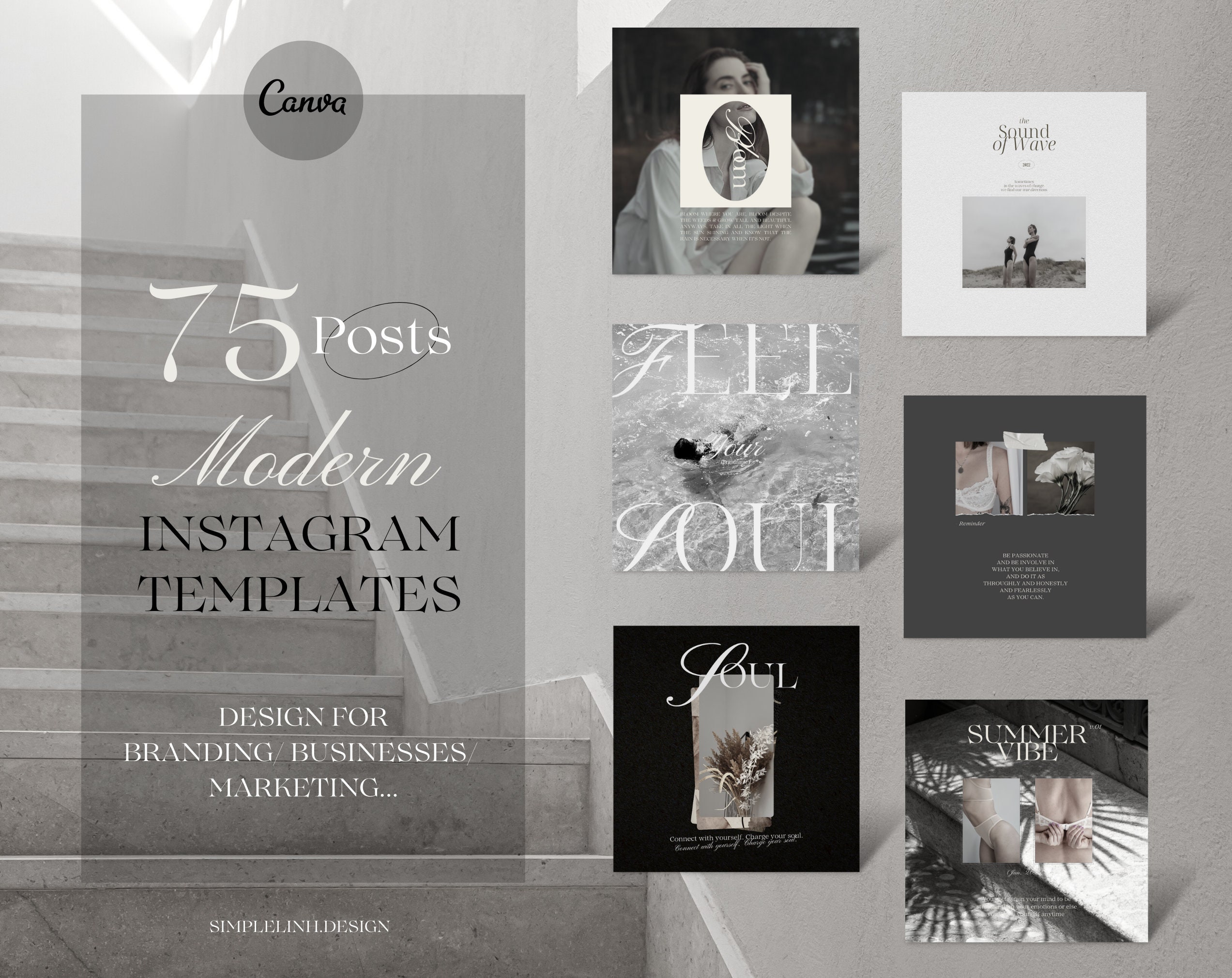 75 Modern Instagram Post Templates, Professional Instagram Feed ...
