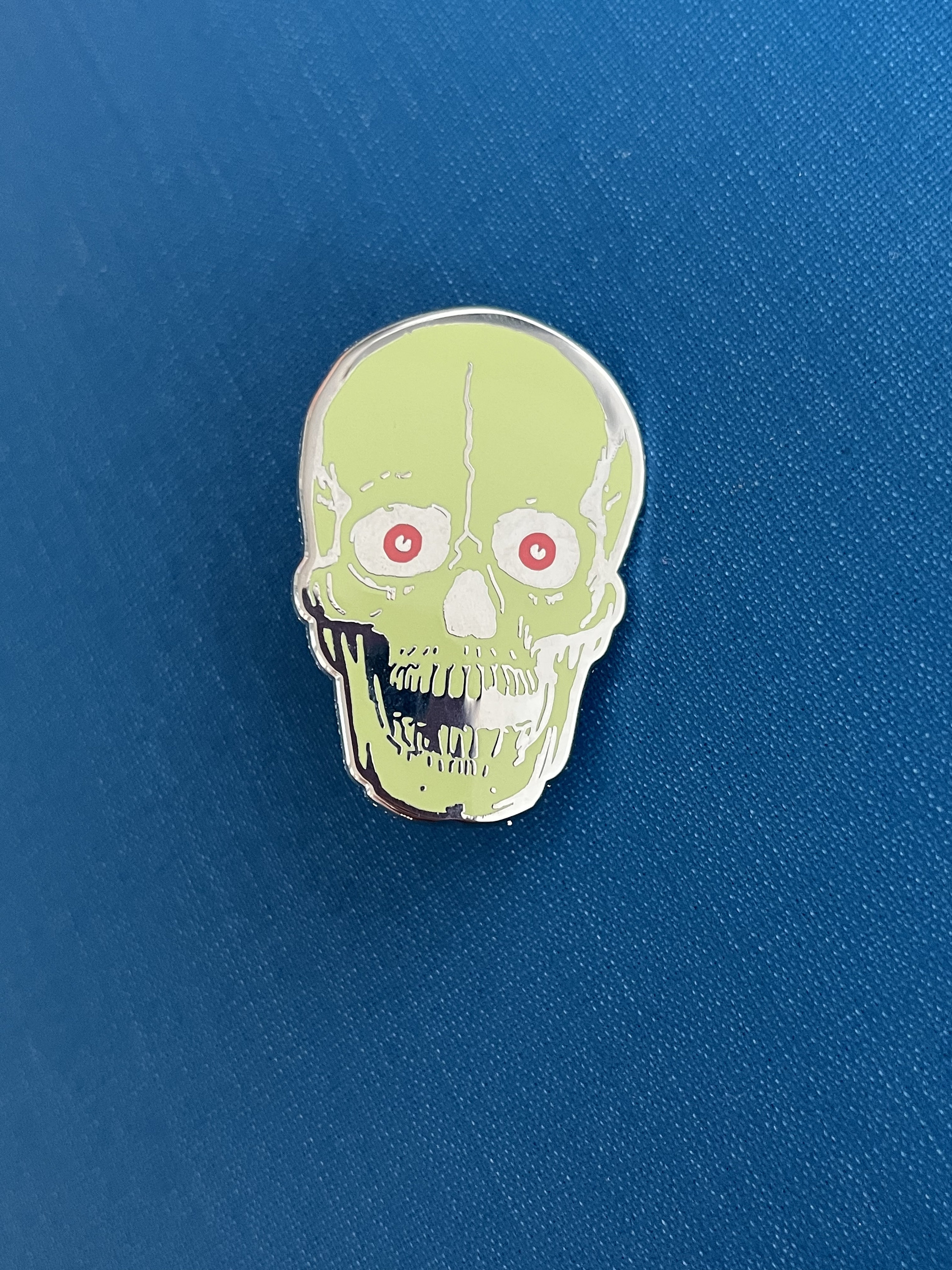 Vintage Skull Pin, 80’s Skull, Enamel Skull Pin, Halloween Pin, Beistle ...