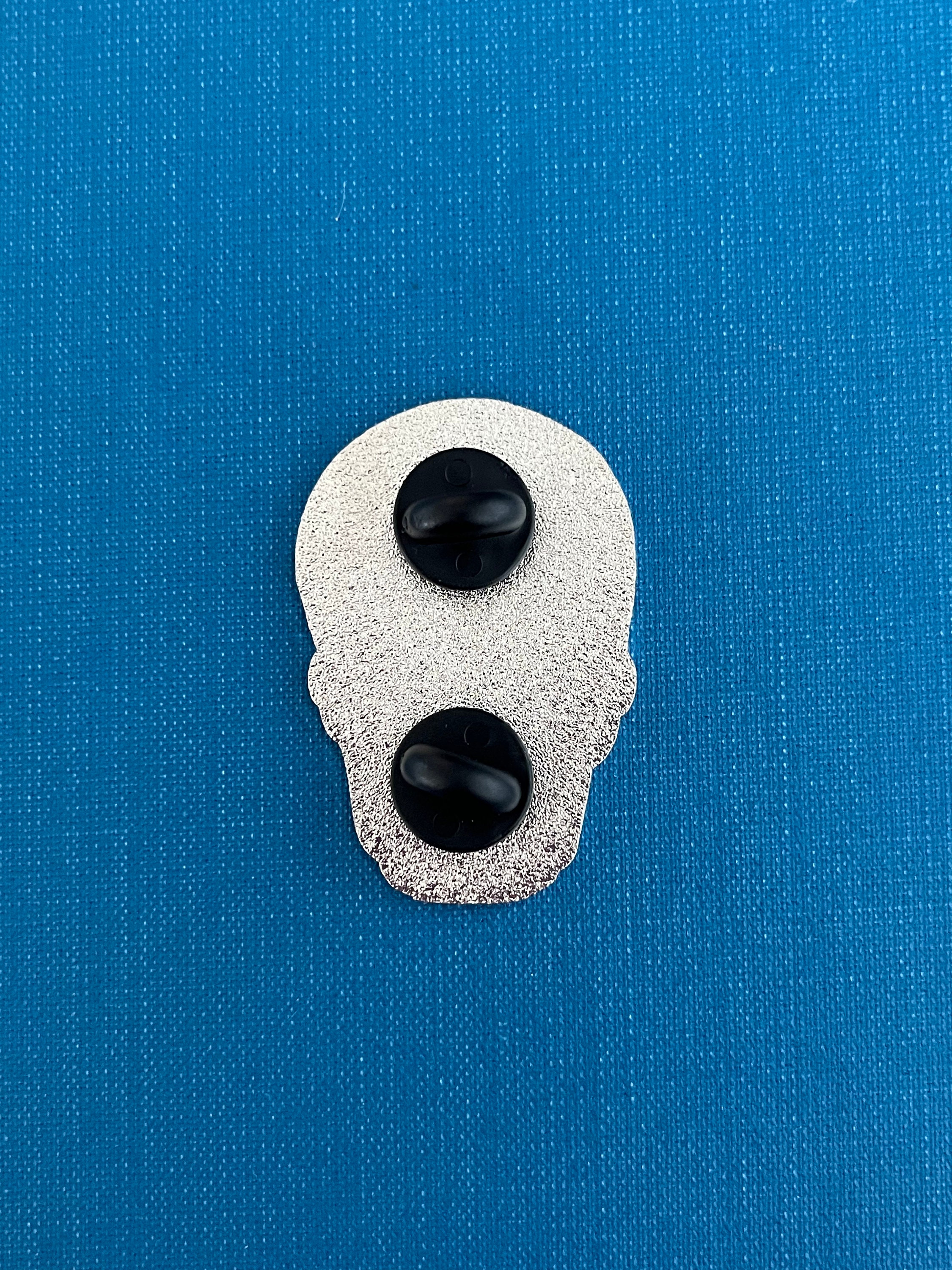 Vintage Skull Pin, 80’s Skull, Enamel Skull Pin, Halloween Pin, Beistle ...